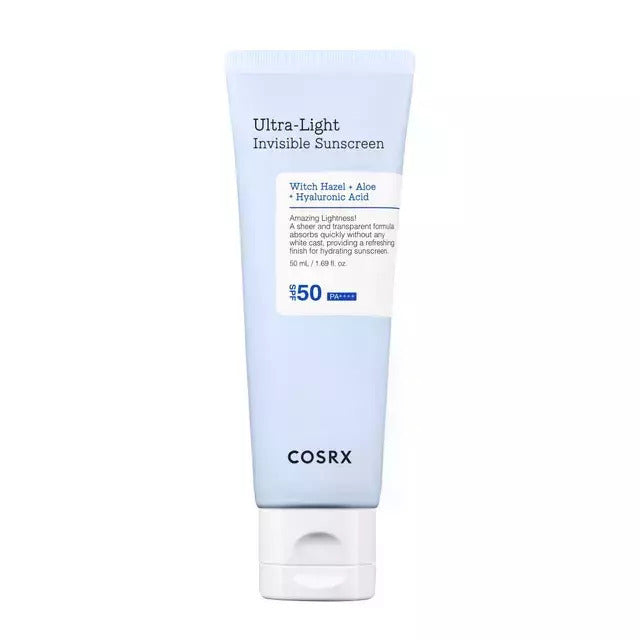 Cosrx Ultra Light Invisible Sunscreen SPF50+/PA++++ Light Moistrurizin ...